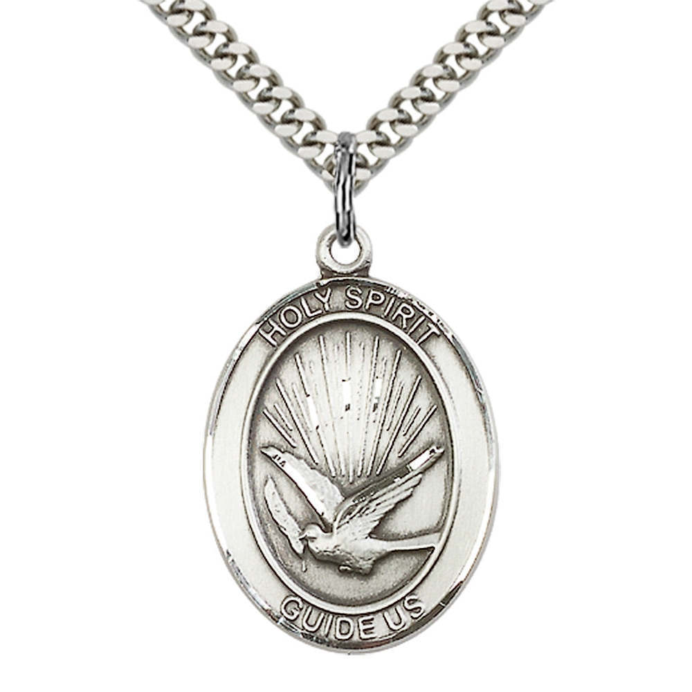 Holy Spirit Sterling Silver Medal - Gem